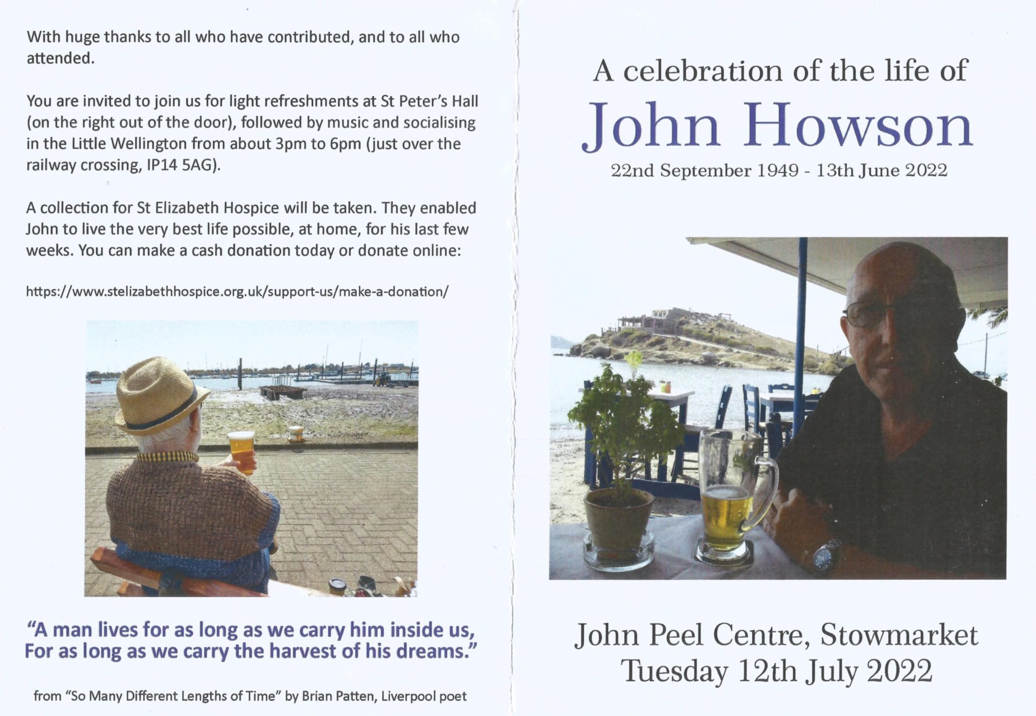 John Howson - A Tribute - East Anglian Traditional Music Trust